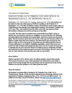 SimVentions - WeWork Office Ribbon Cutting PR - 20190924 - Go Stafford ...