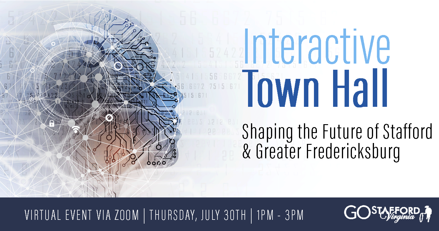 Stafford Virtual Town Hall Graphic July 30 - Go Stafford Virginia